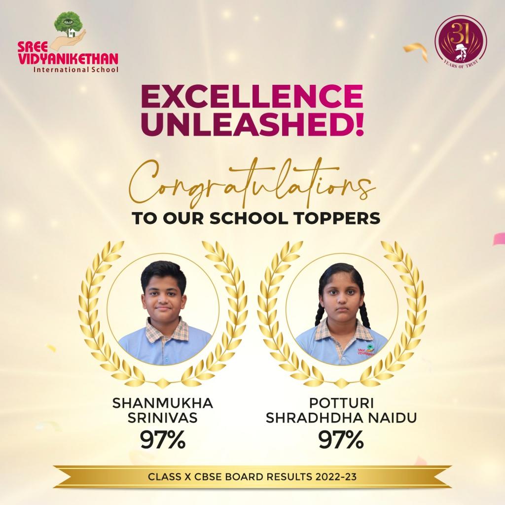 Achievements | SVIS - Sree Vidyanikethan International School, Tirupati, AP, India